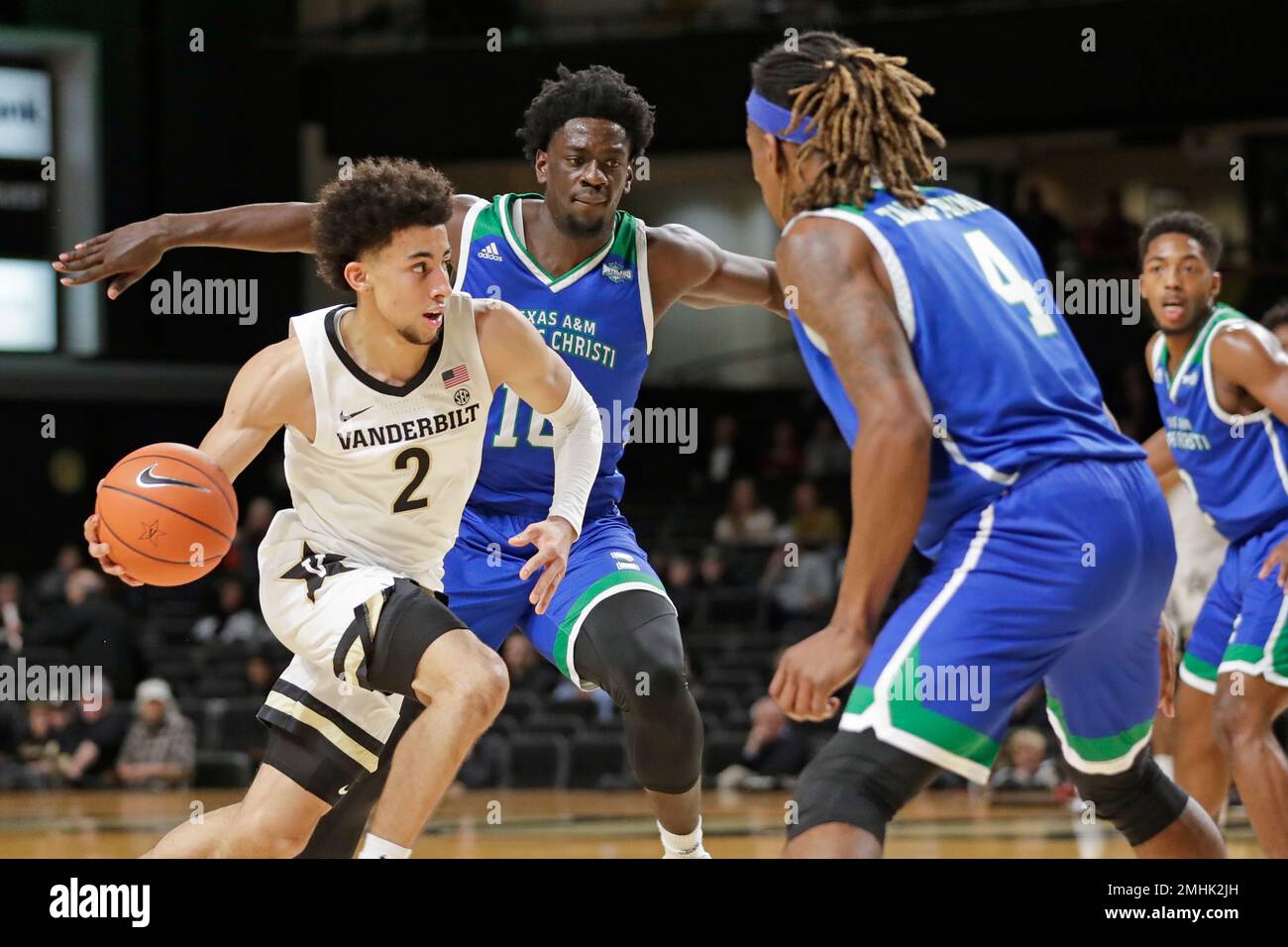 Vanderbilt guard Scotty Pippen Jr. (2) drives against Texas A&M-Corpus ...