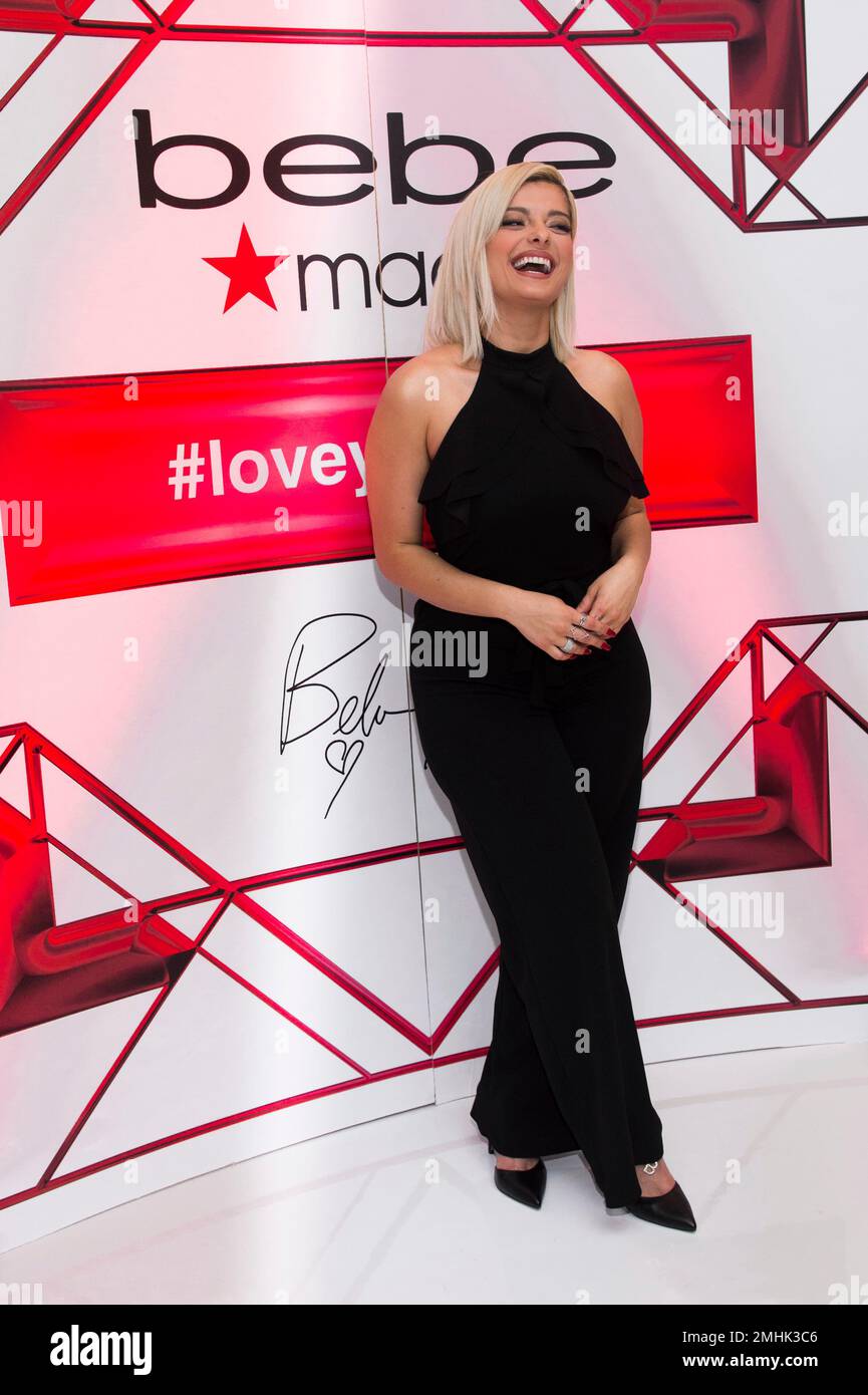 Singer-songwriter Bebe Rexha, the new face of Bebe, poses during an ...