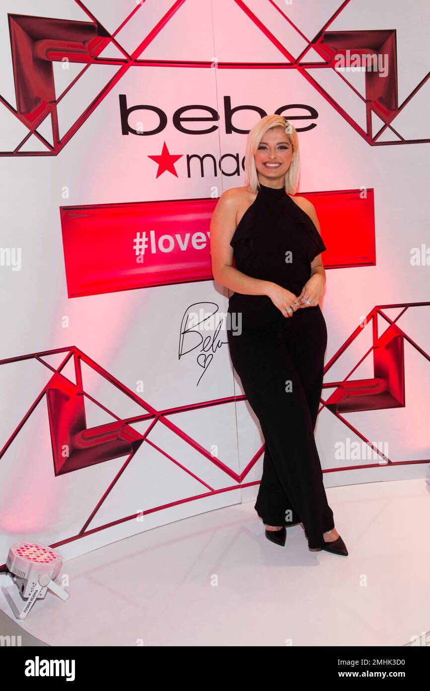 Singer-songwriter Bebe Rexha, the new face of Bebe, poses during an ...