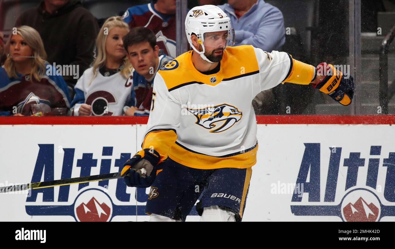 Nashville Predators defenseman Dan Hamhuis (5) in the third period of ...