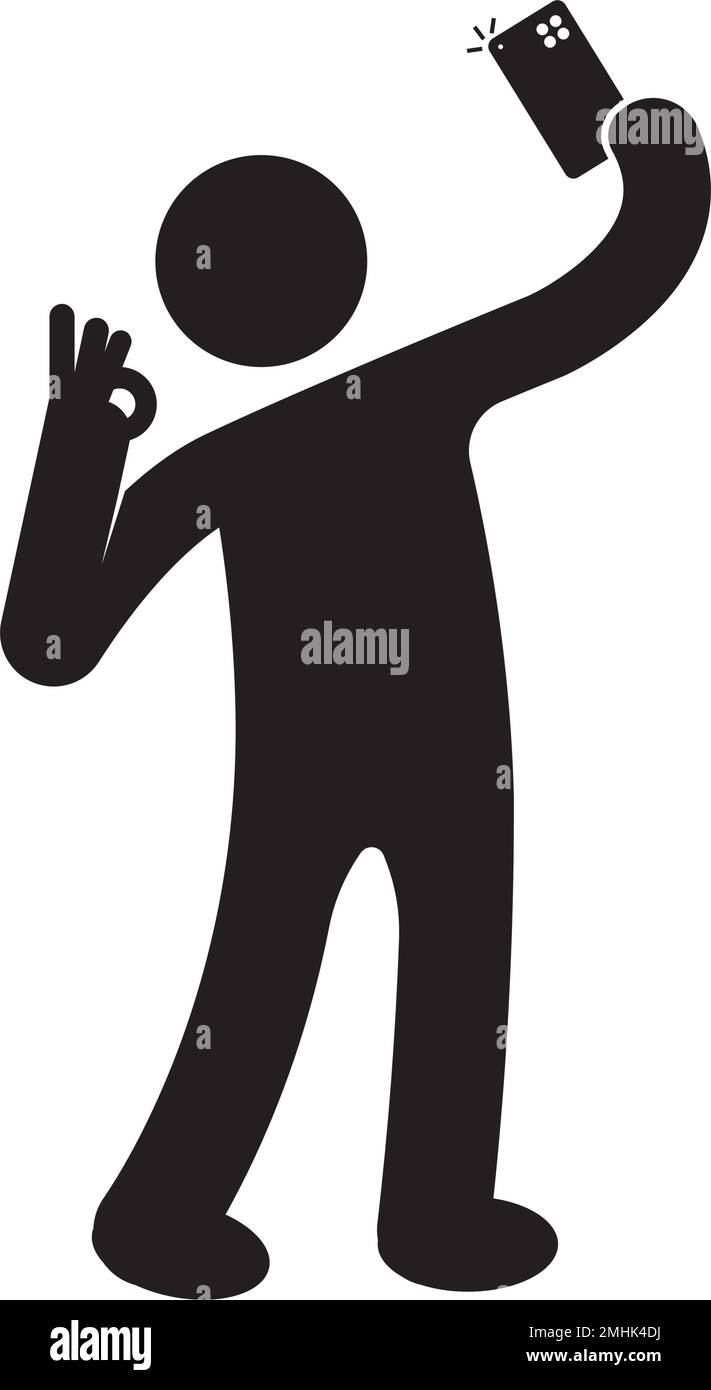 Selfie icon. vector illustration.signs and symbols of people taking ...