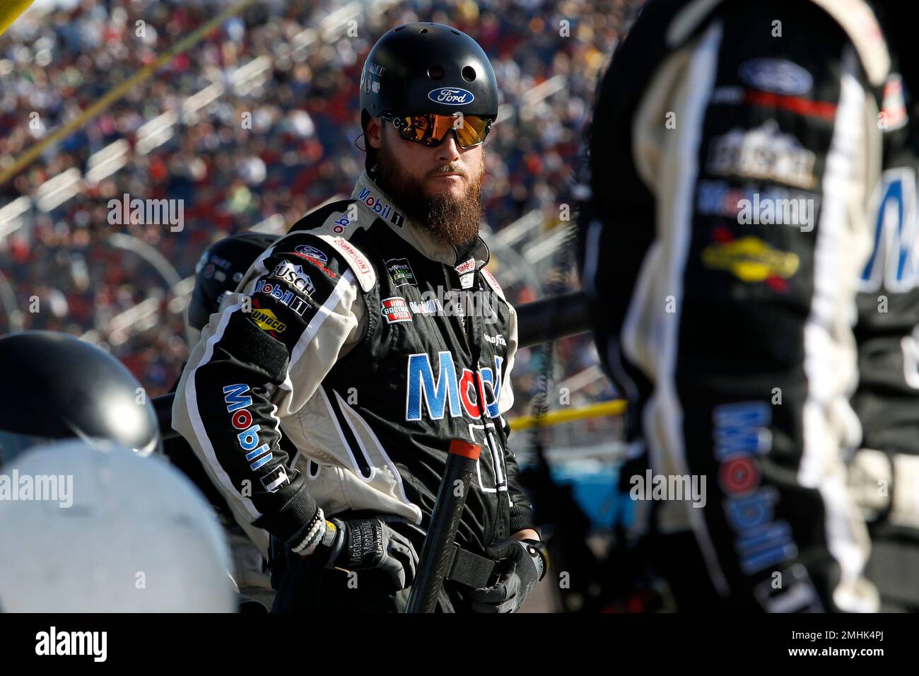 Pit crew member for driver Kevin Harvick during the NASCAR Cup Series ...
