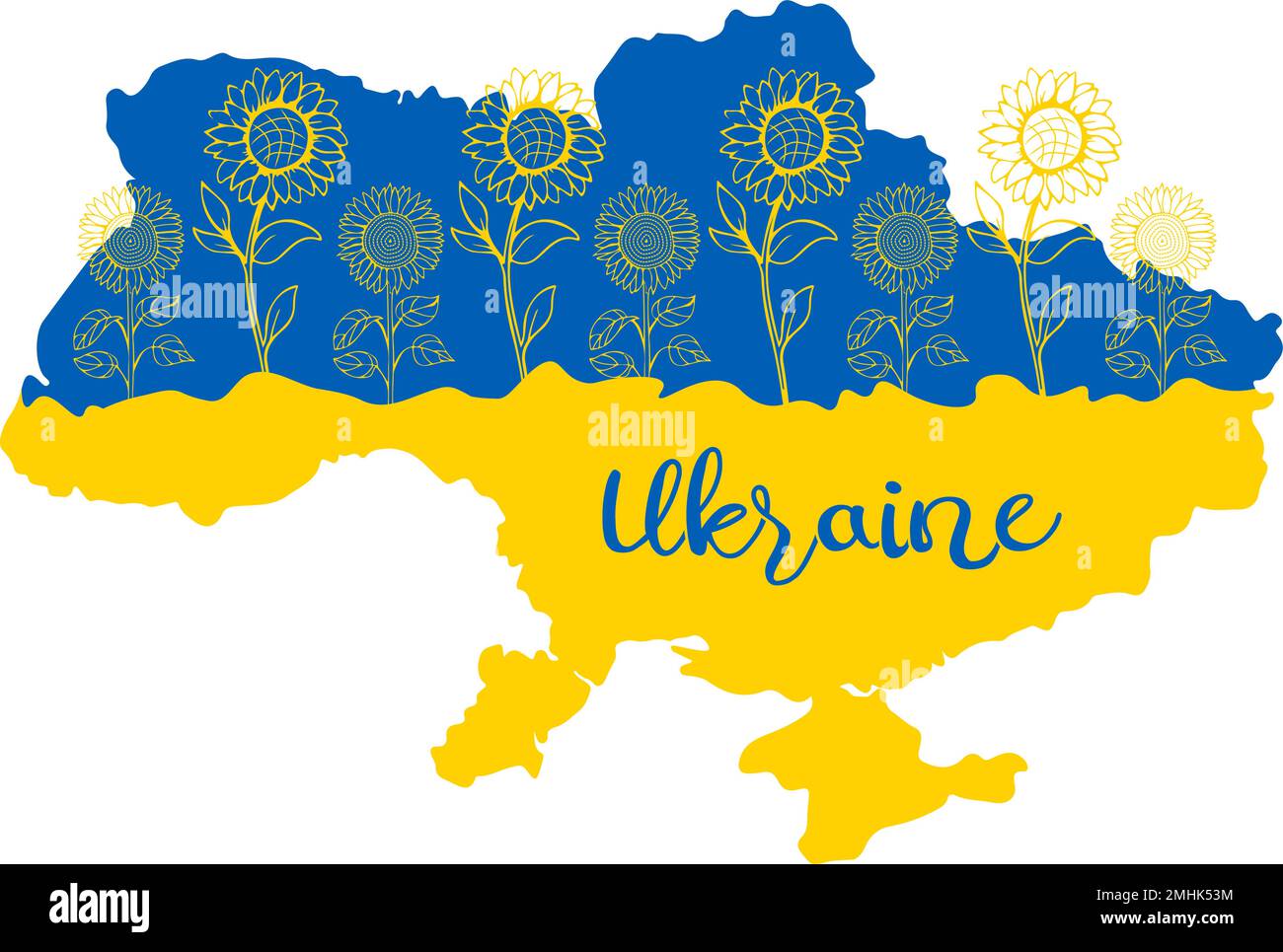 Ukraine Flag Map