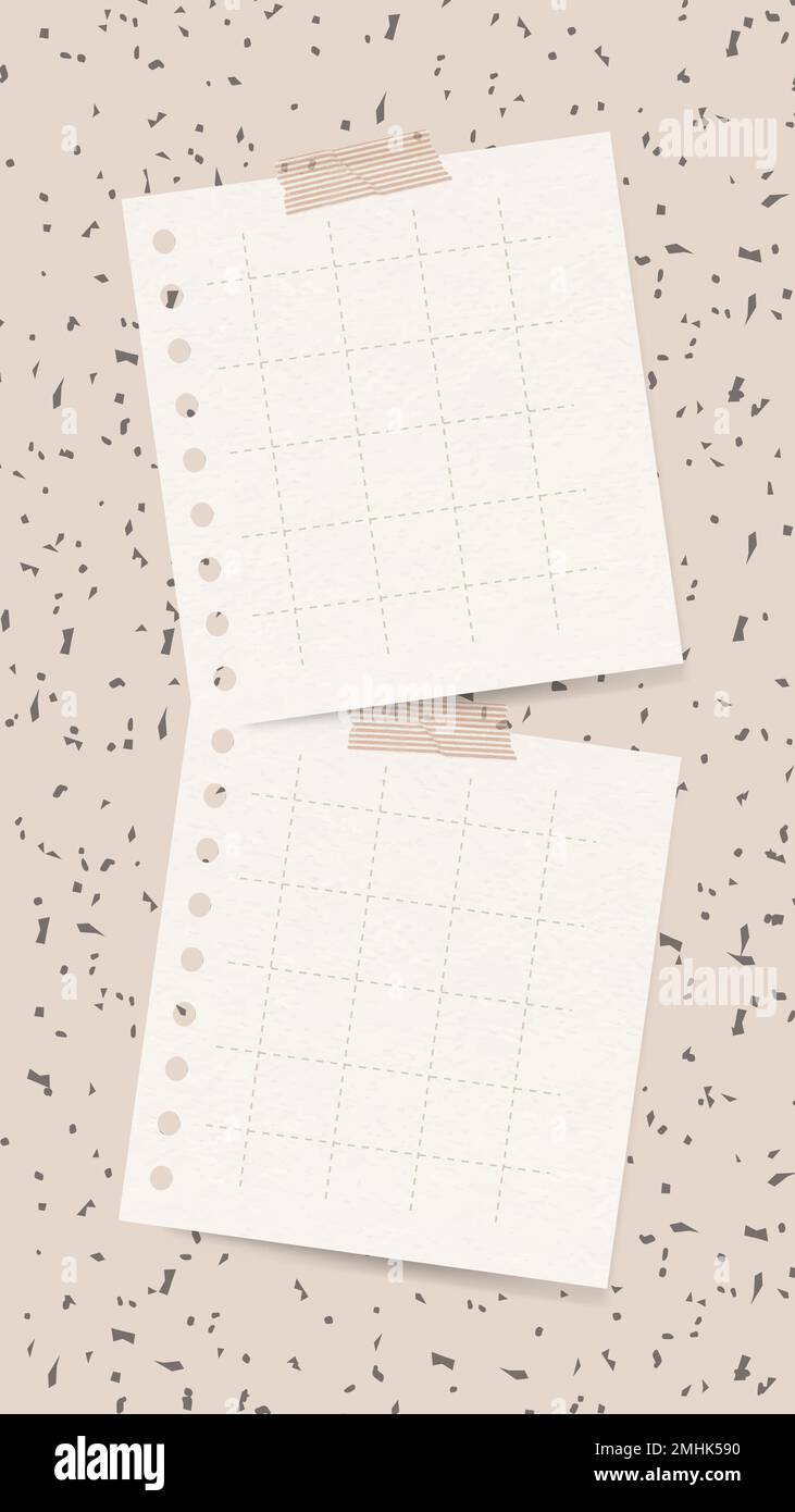 Sticker note vector paper note on feminine background Stock Vector ...