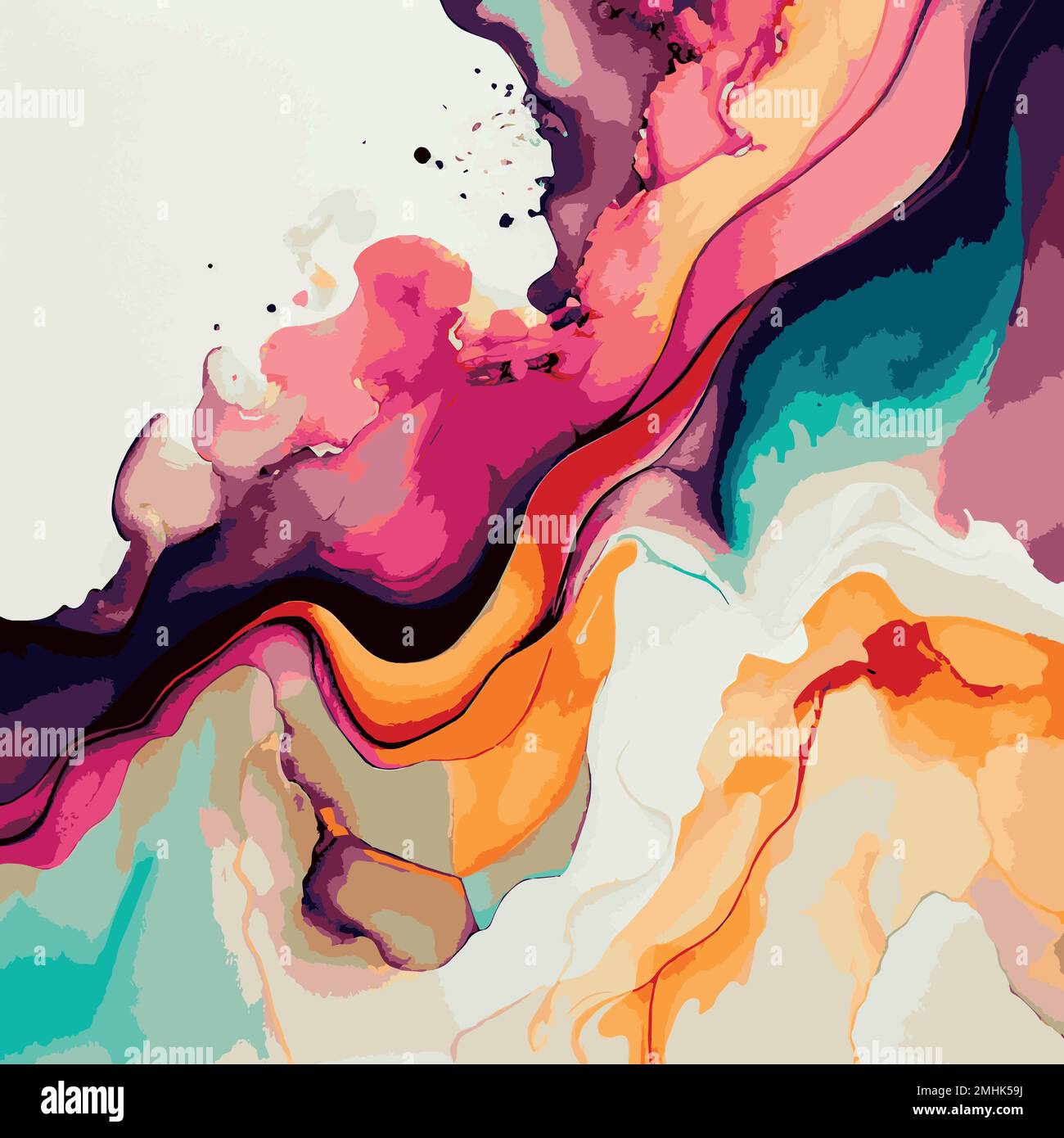 Marble texture design, colorful multicolored marble surface, curved ...