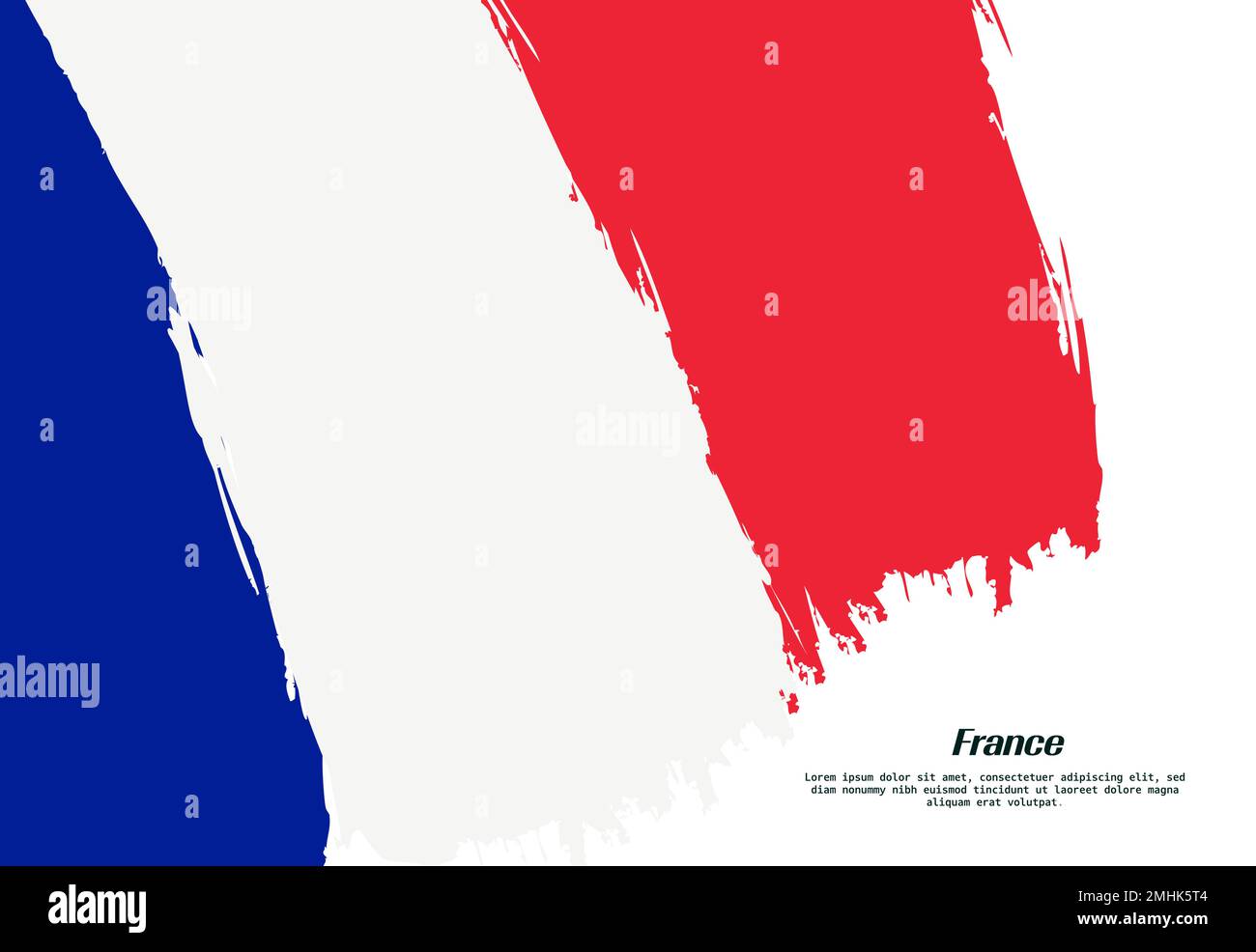 France flag brush concept. Flag of France grunge style banner ...