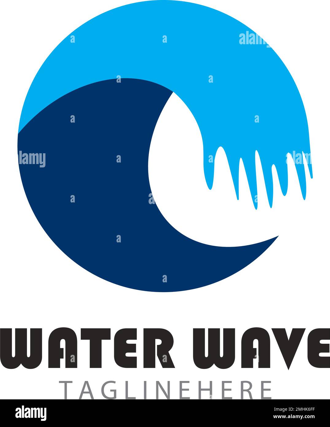 water wave logo vector illustration design template Stock Vector Image ...