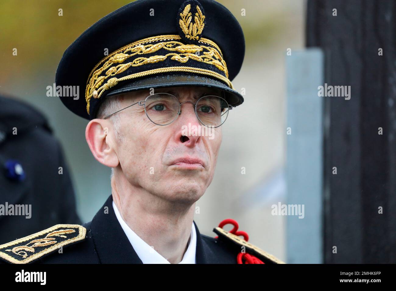 Paris Police Prefect Didier Lallement attends a ceremony at the Arc de ...