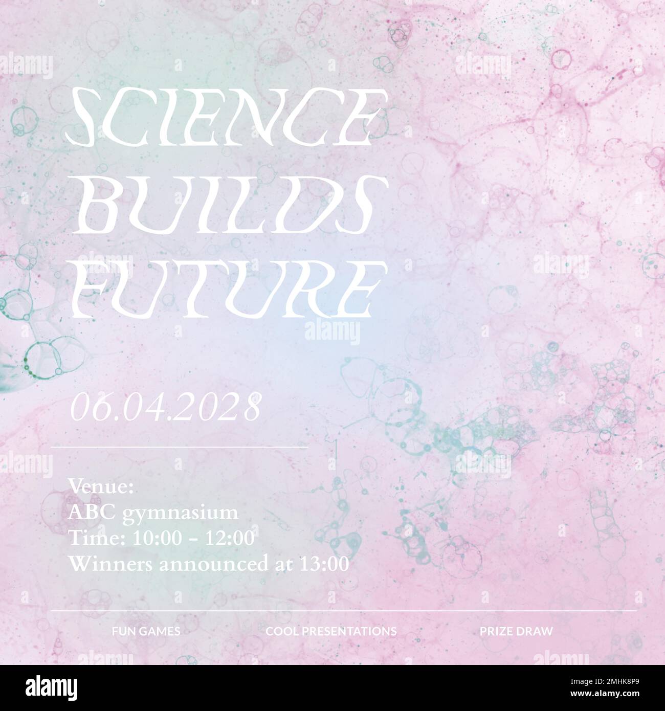 Bubble art science template vector event aesthetic social media ad ... Bubble art science template vector event aesthetic social media ad ...