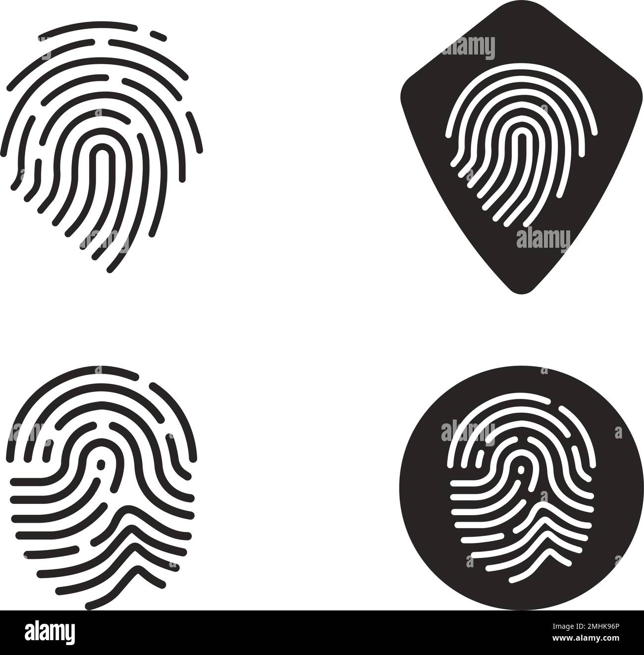 fingerprint logo vector illustration simple design Stock Vector Image ...
