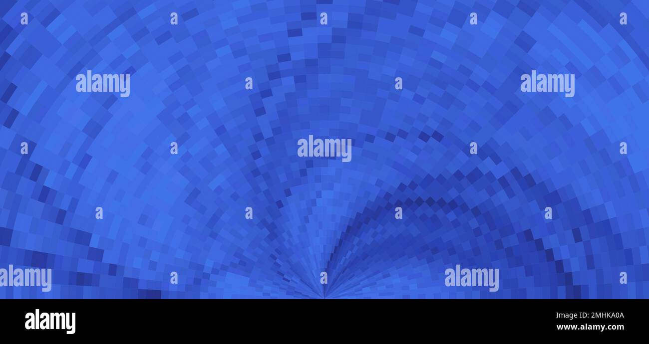 Abstract royal blue twirl mosaic background. Pixelated vector graphic ...