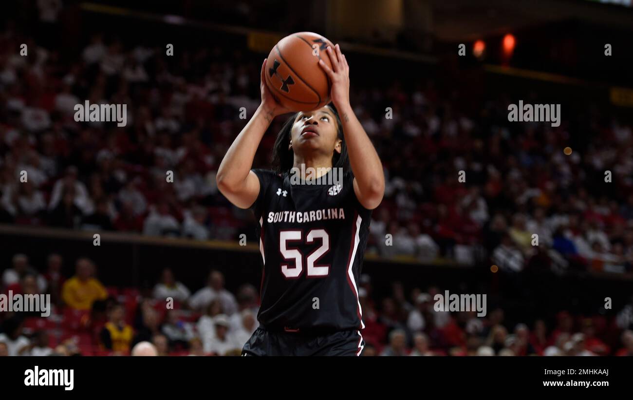 South Carolina's Tyasha Harris drives against Maryland during an NCAA ...