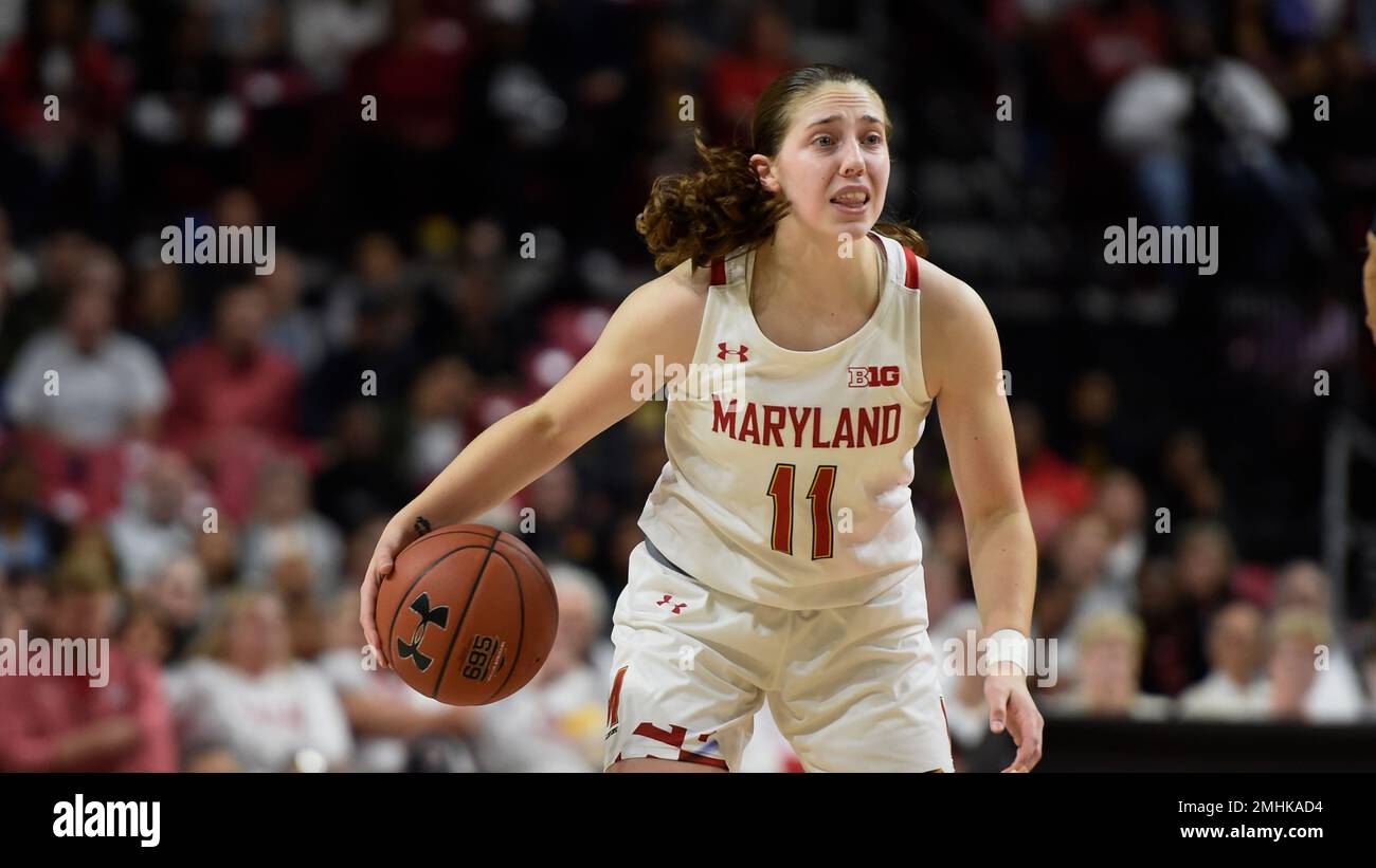 Maryland's Taylor Mikesell looks to pass against South Carolina's ...