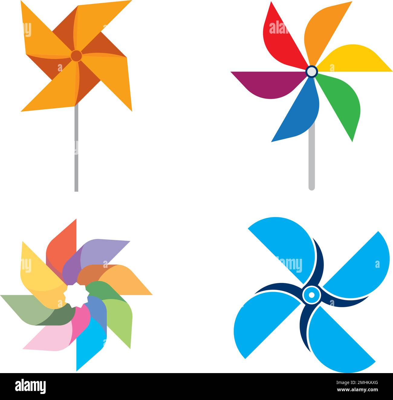 Paper windmill icon. vector illustration design template Stock Vector ...