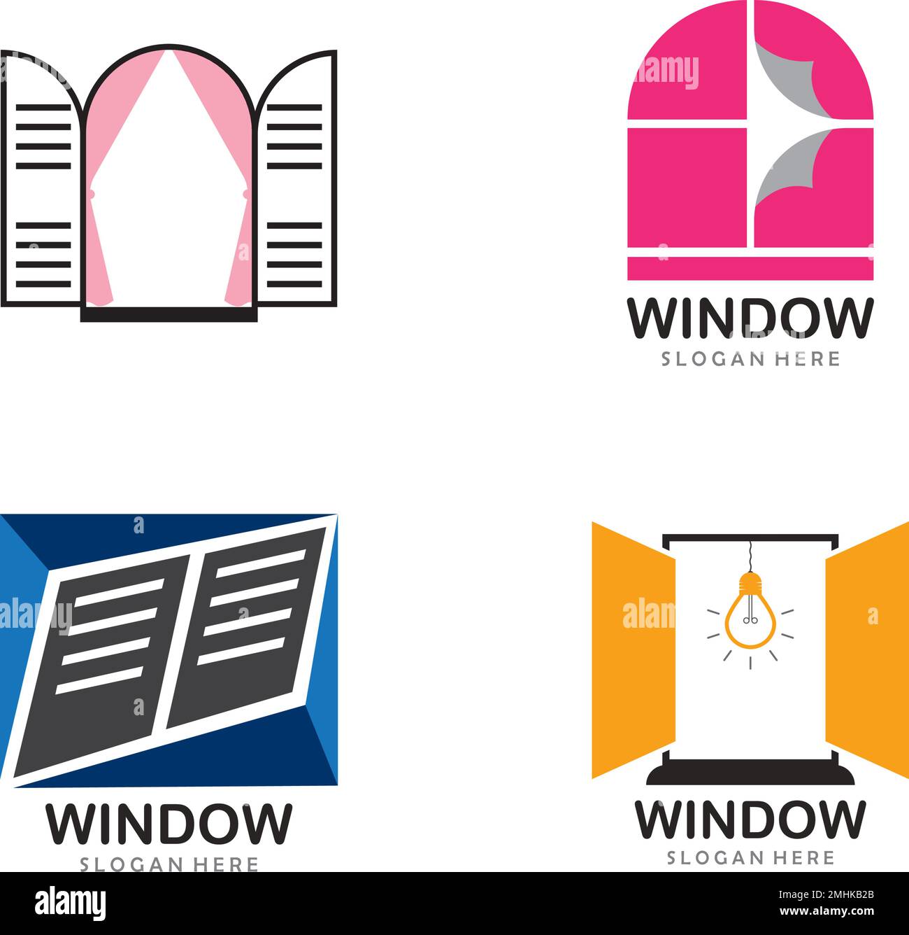 window logo vector illustration design template Stock Vector Image ...