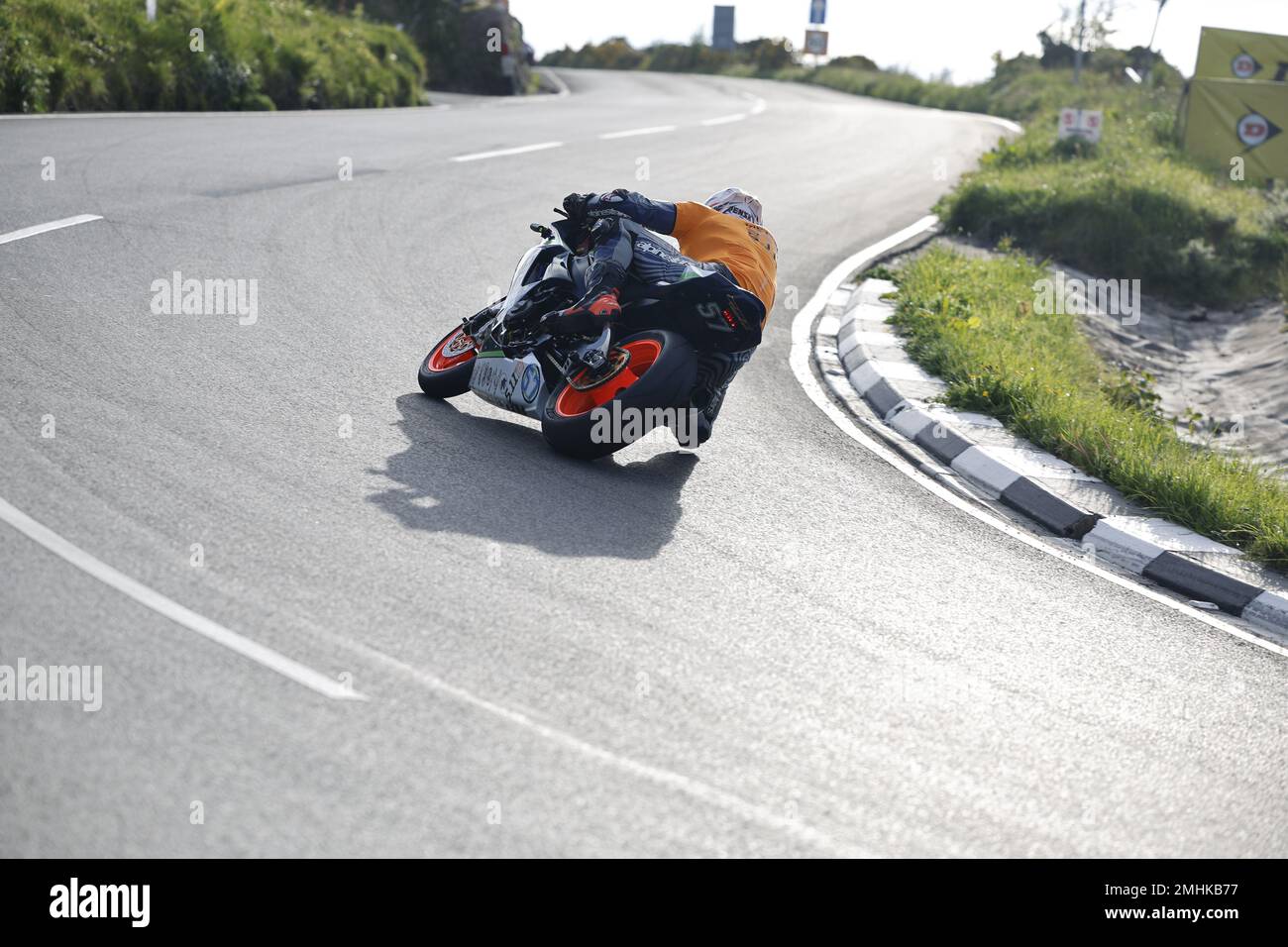 Isle of Man TT 22, Gooseneck, Practice Week Stock Photo - Alamy
