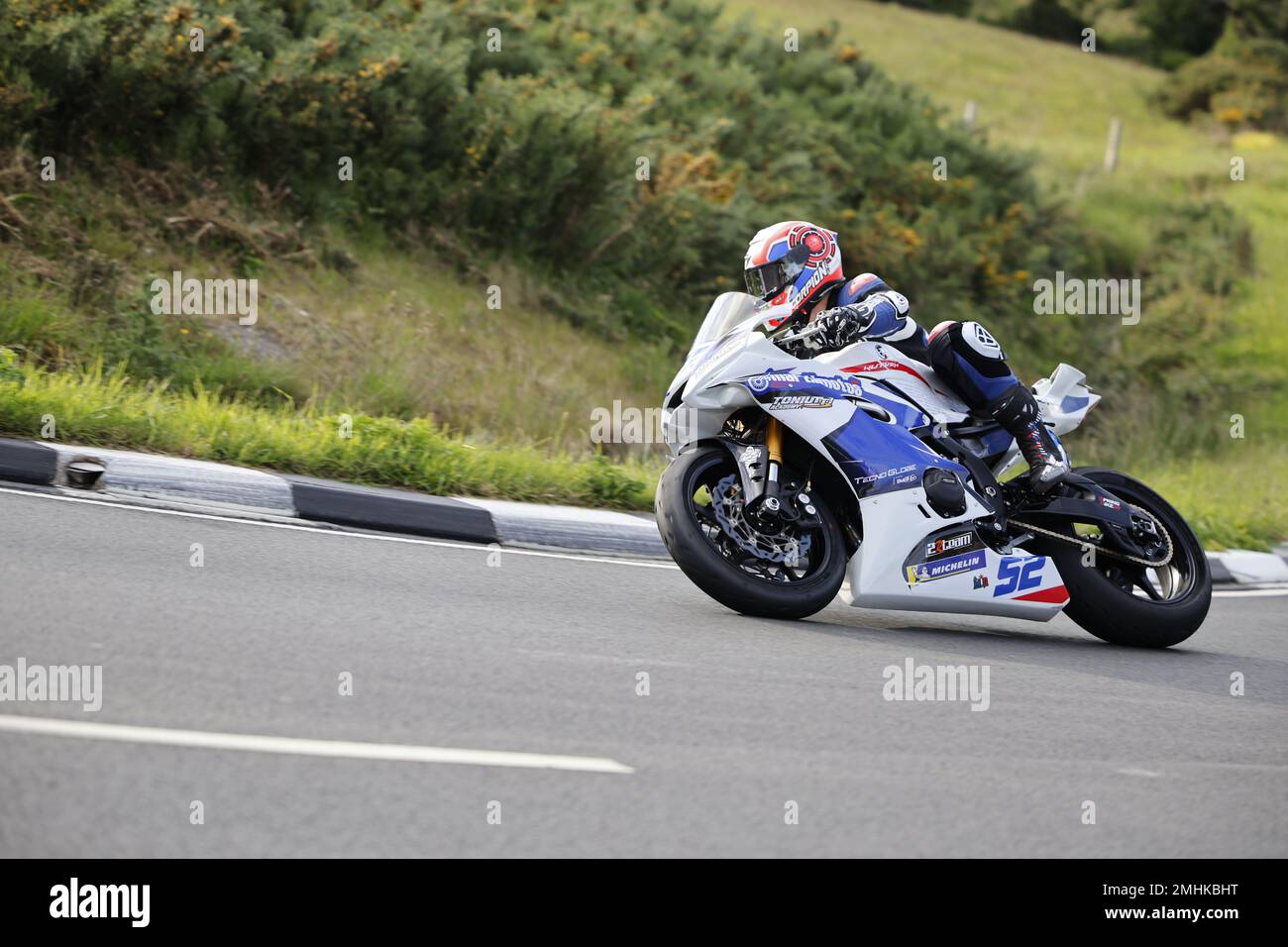 Isle of Man TT 22, Gooseneck, Practice Week Stock Photo - Alamy