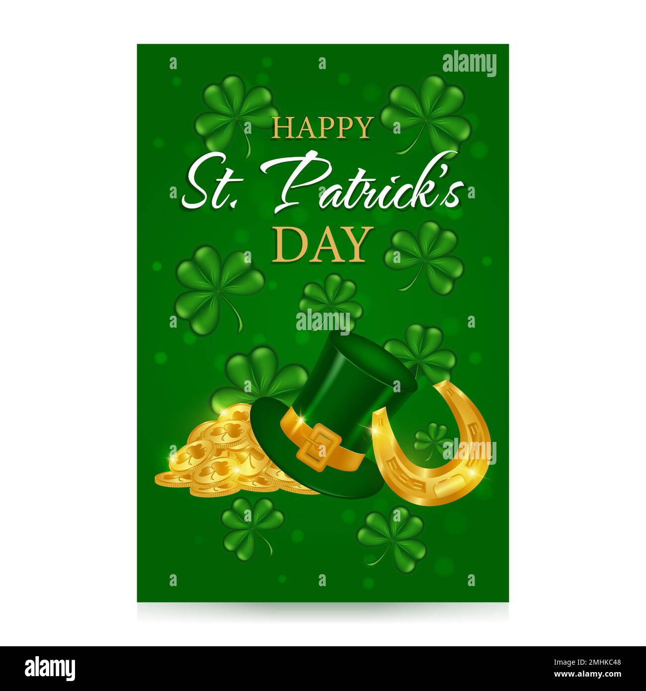 Happy St. Patricks Day template. Festive design for greeting card ...