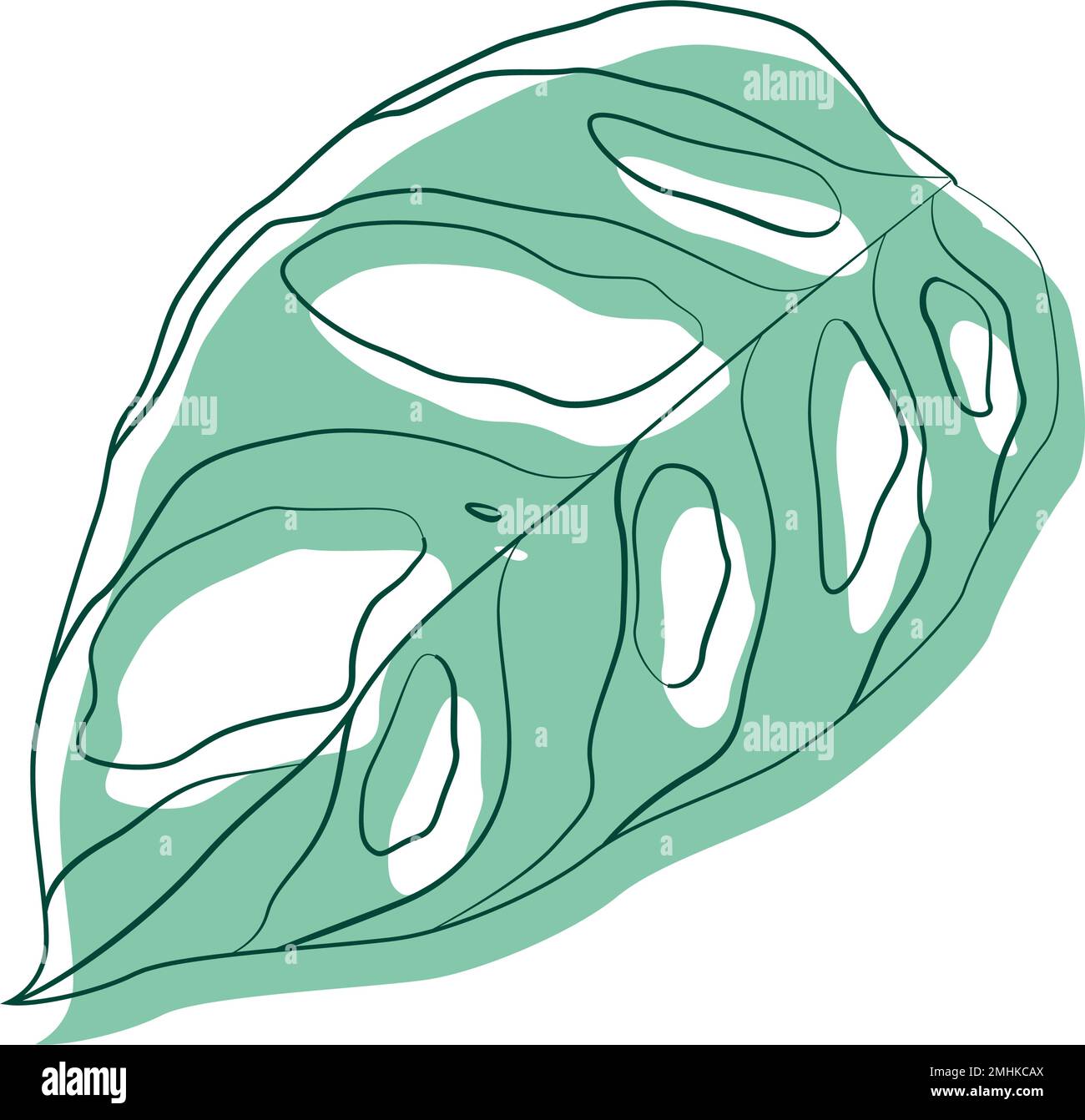 Isolated colored summer leaf sketch icon Vector illustration Stock ...