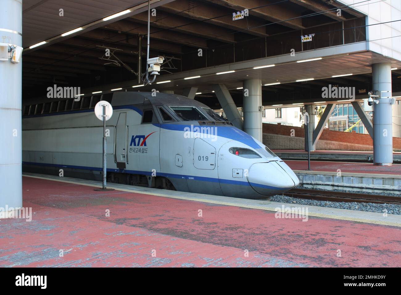 KTX high-speed passenger locomotive in Busan Station, Busan, Korea ...
