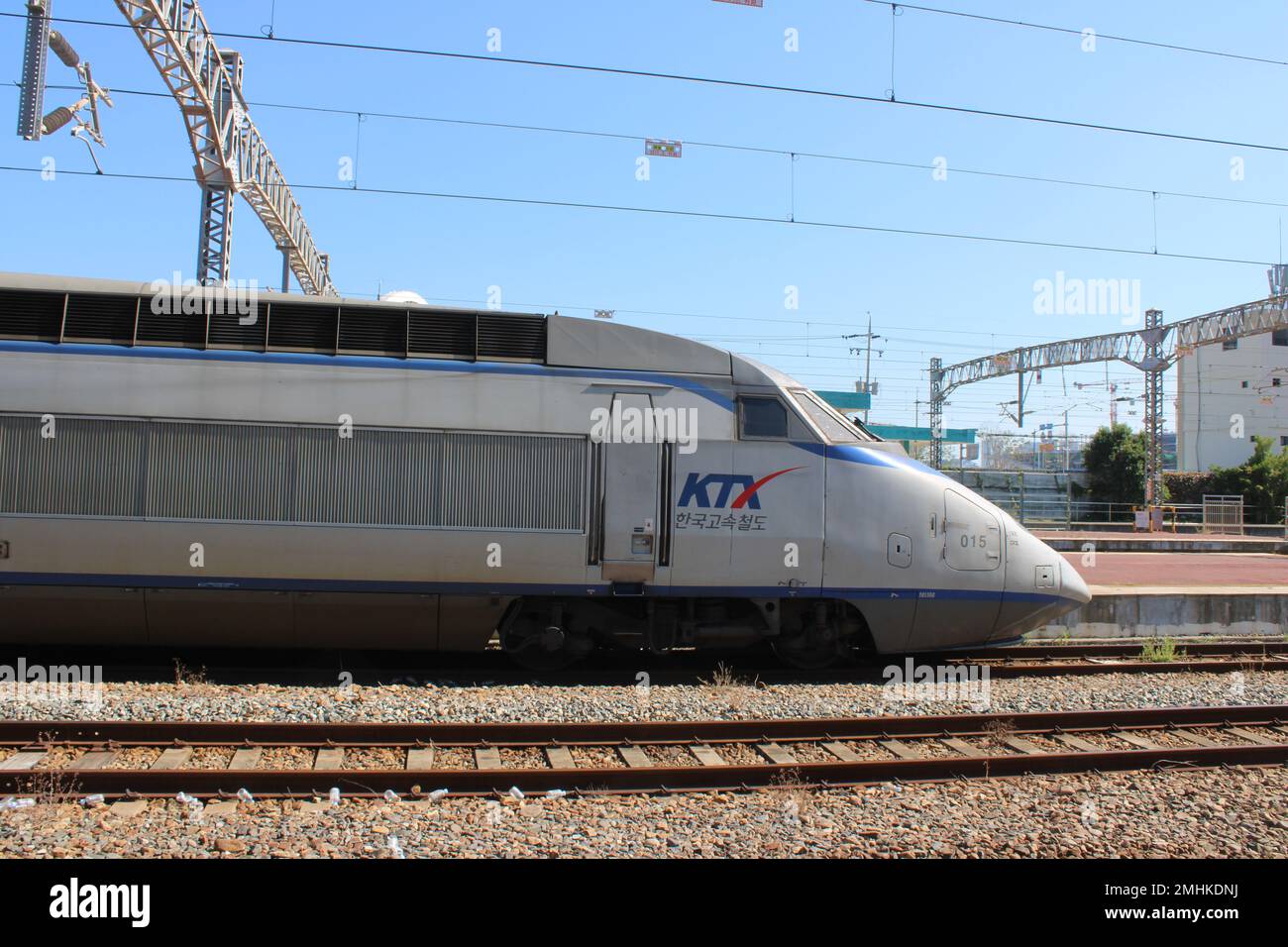 KTX high-speed passenger locomotive in Busan Station, Busan, Korea Stock Photo - Alamy