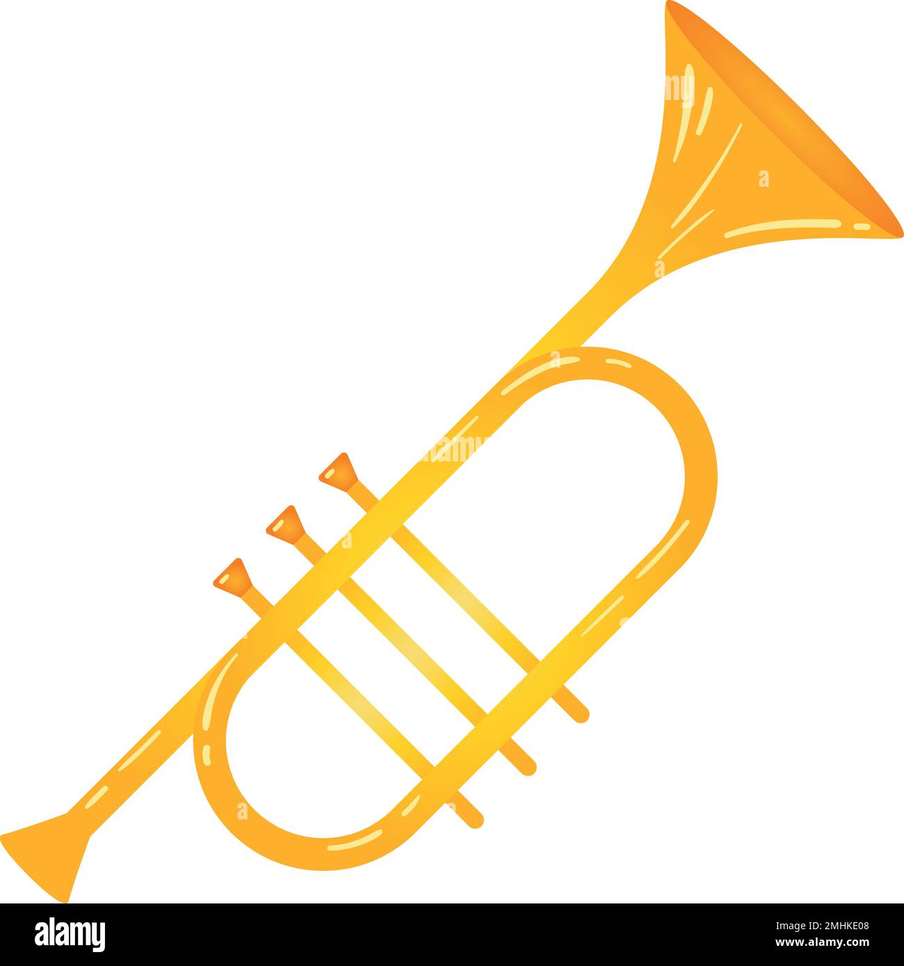 Isolated colored trumpet musical instrument icon Vector illustration ...