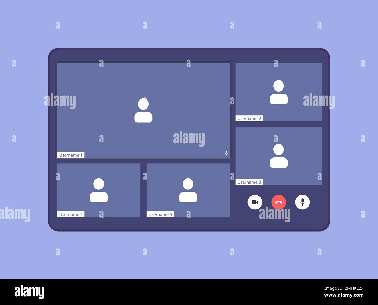 UI UX template for video conferencing and meetings application on ...