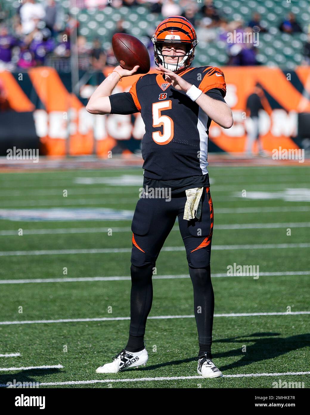 Cincinnati Bengals quarterback Ryan Finley practices before an NFL ...