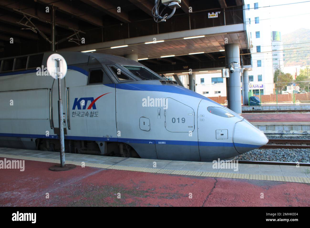 KTX high-speed passenger locomotive in Busan Station, Busan, Korea ...