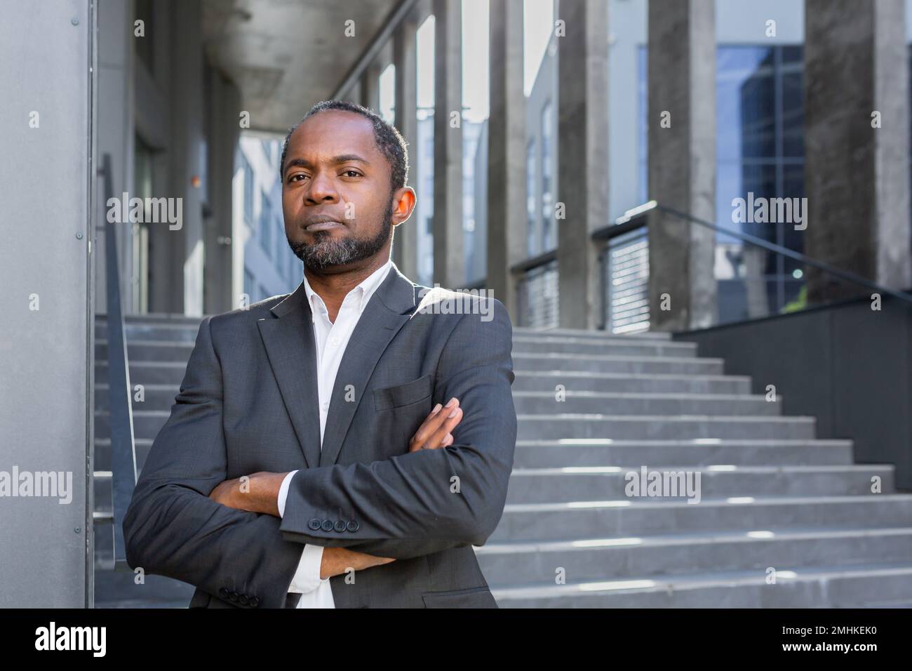 Black Business Man Thinking