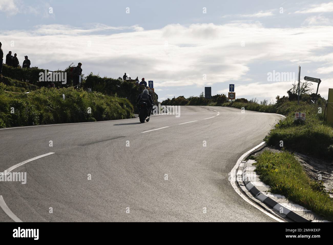 Isle of Man TT 22, Gooseneck, Practice Week Stock Photo - Alamy