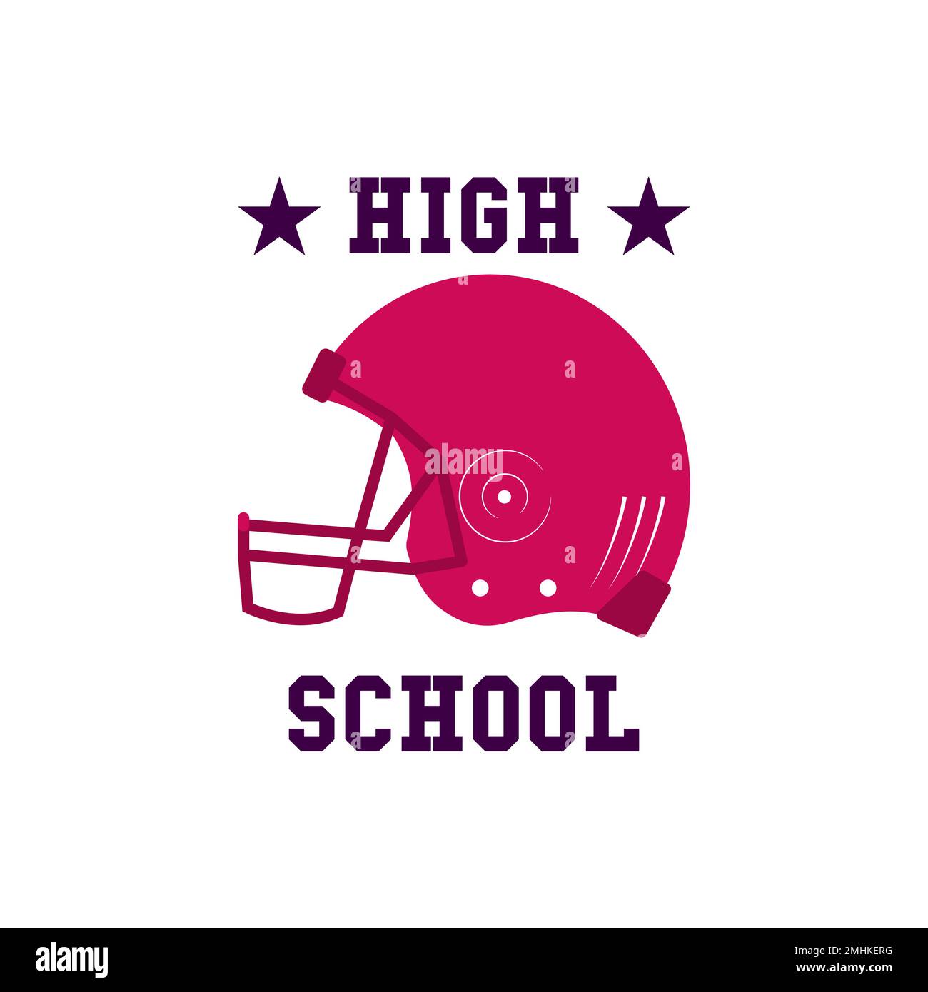 American football logo template-high school. Rugby badge graphics ...