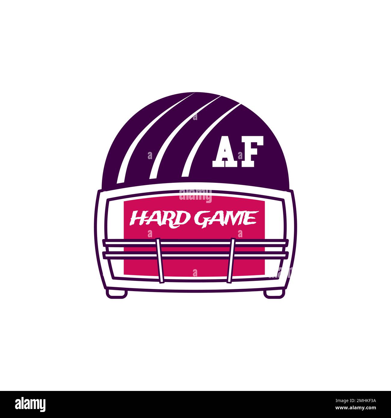 American football logo template-hard game. Rugby badge graphics ...
