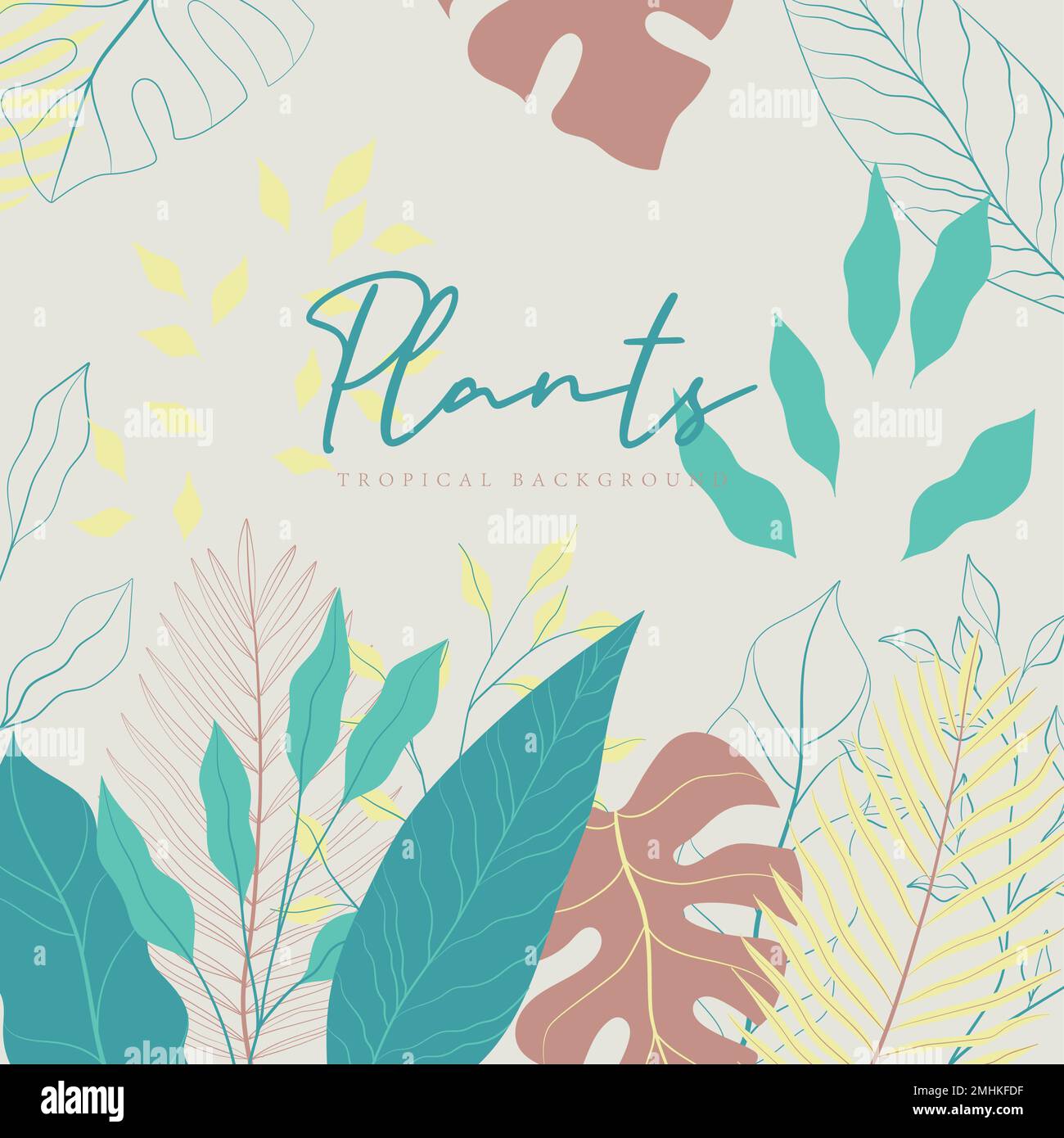 Colored foliage background with different leaves Vector illustration ...