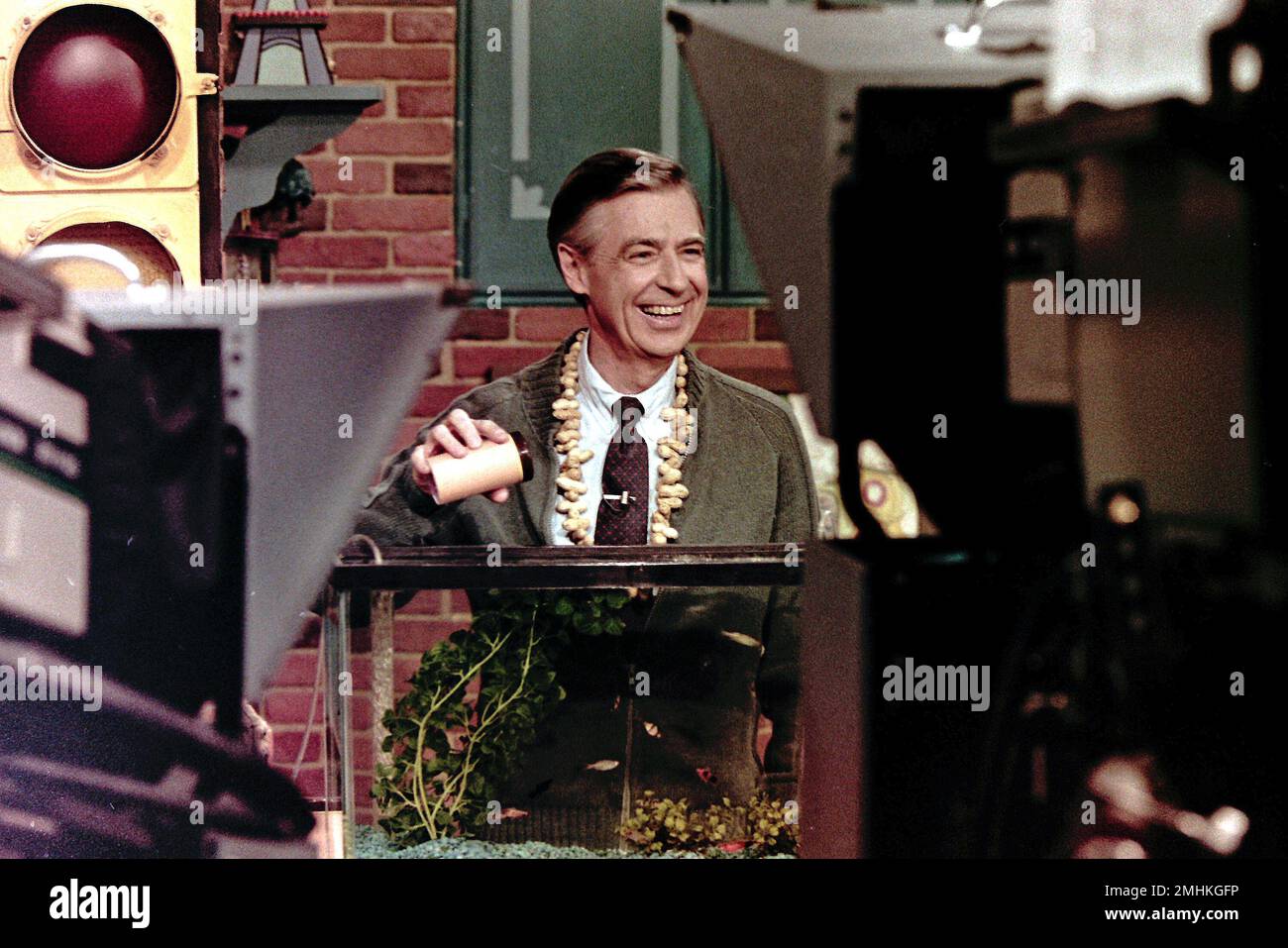 This June 28, 1989 file photo shows Fred Rogers taping a segment of his ...
