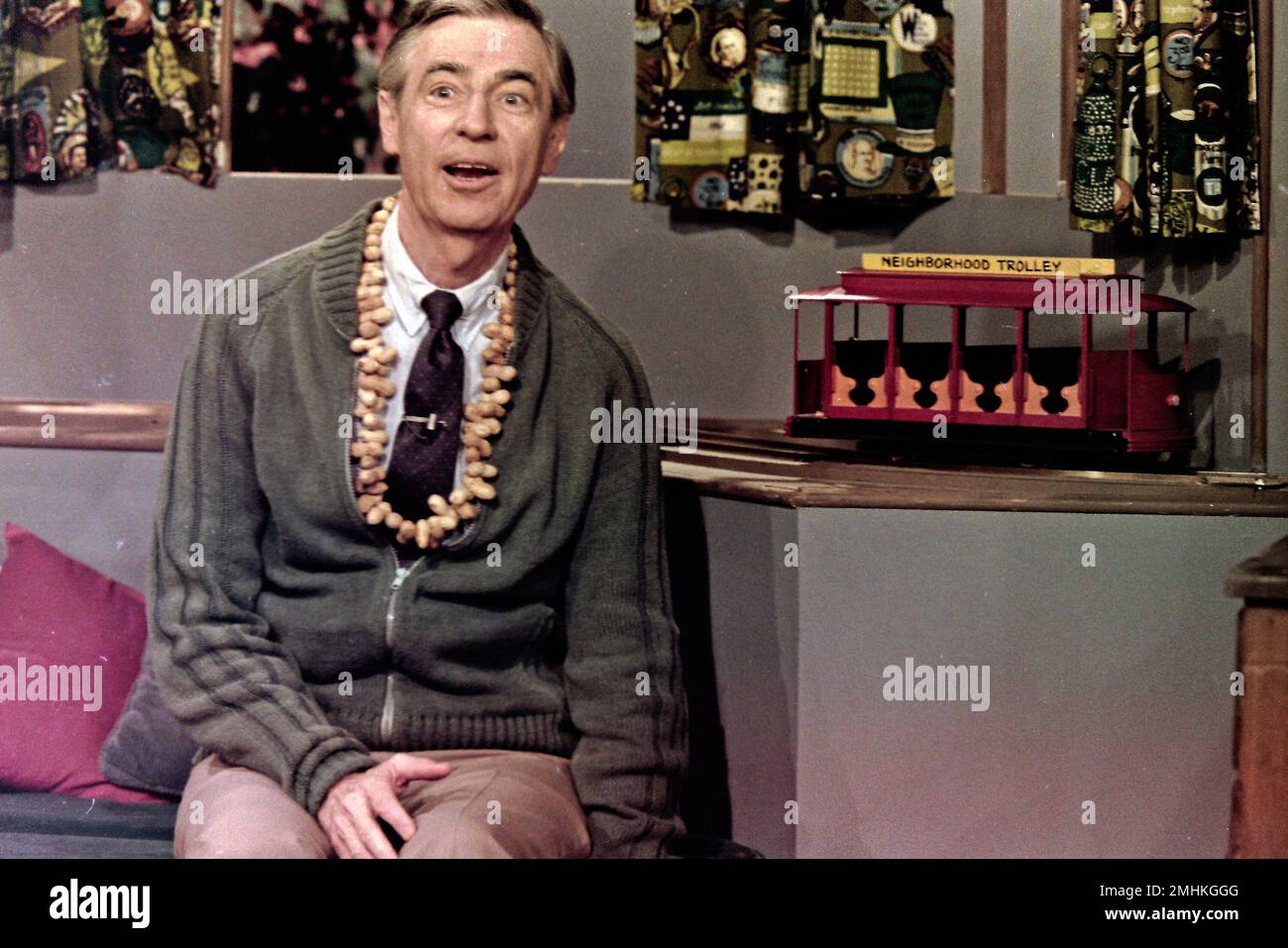This June 28, 1989 file photo shows Fred Rogers taping a segment of his ...