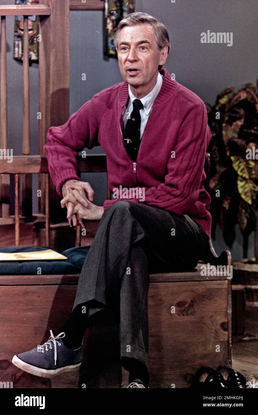 This June 28, 1989 file photo shows Fred Rogers siting on the set of ...