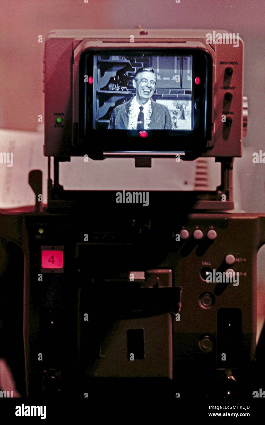 This June 28, 1989 file photo shows Fred Rogers taping a segment of his ...