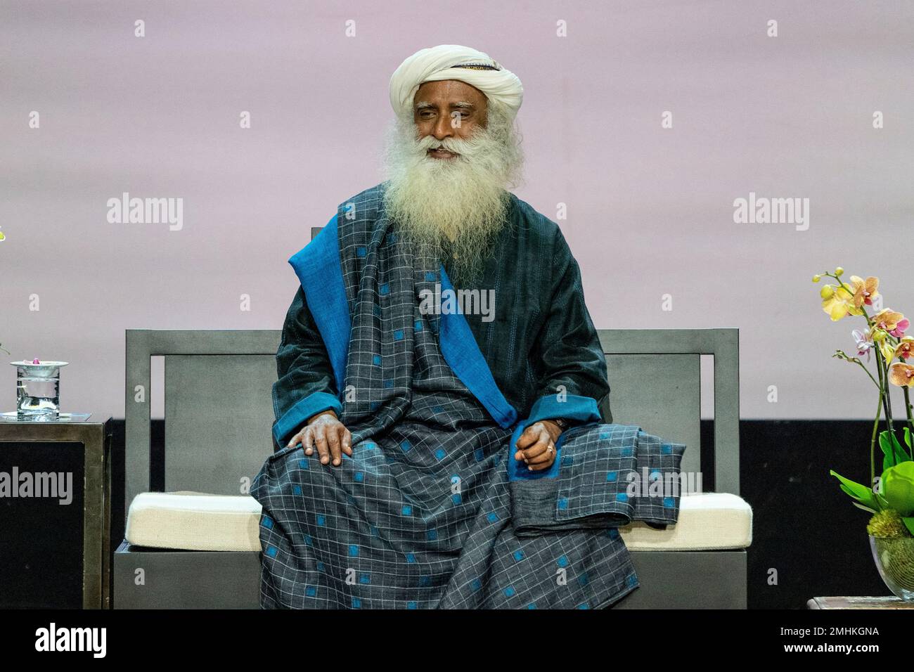 Sadhguru seen on day two of Summit LA19 in Downtown Los Angeles on ...
