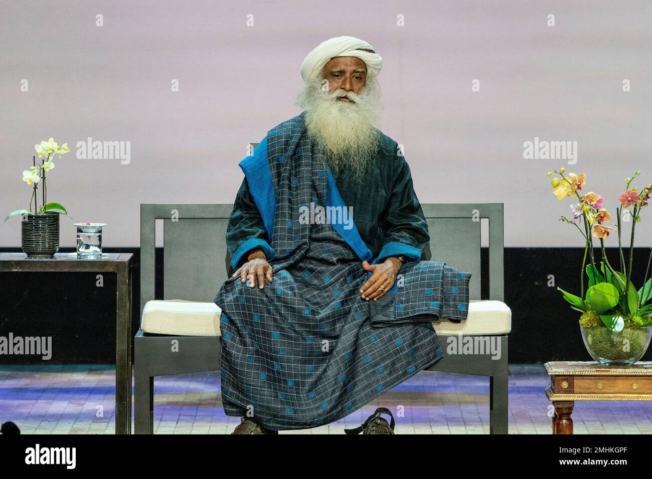Sadhguru seen on day two of Summit LA19 in Downtown Los Angeles on ...