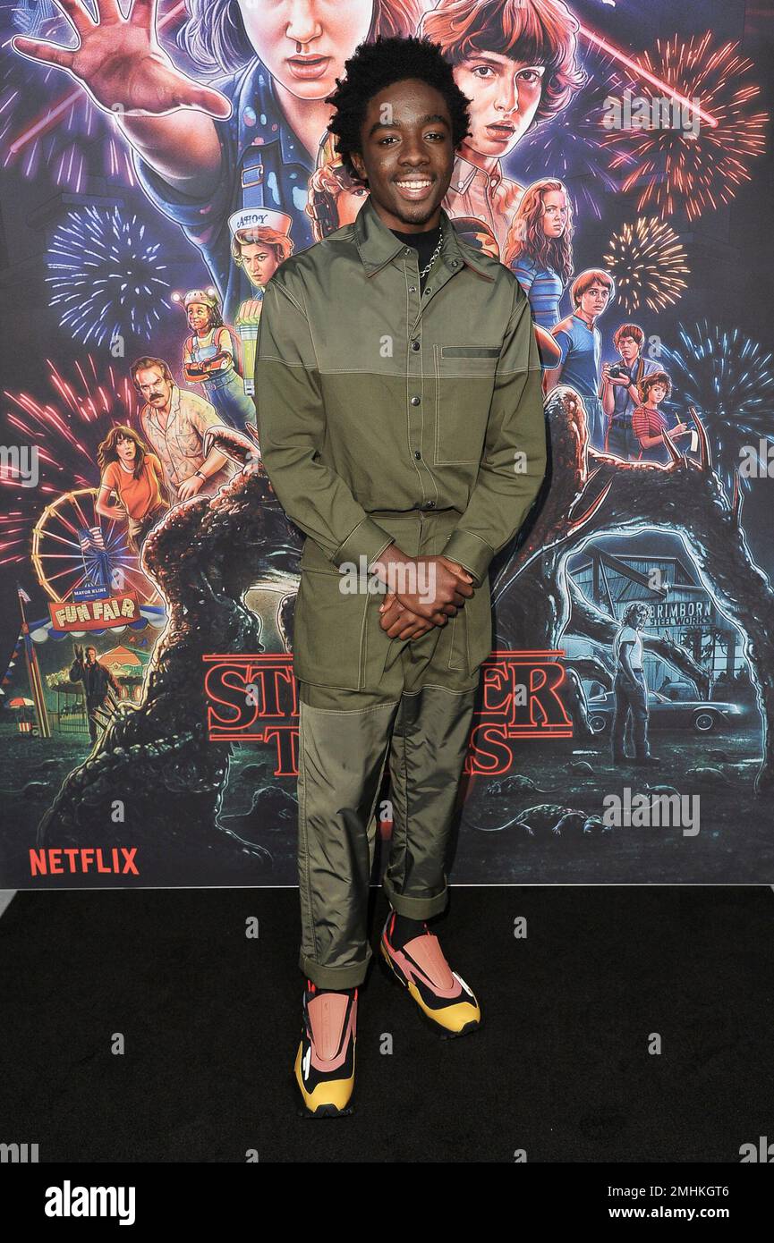 Caleb McLaughlin attends the "Stranger Things" season 3 screening event ...
