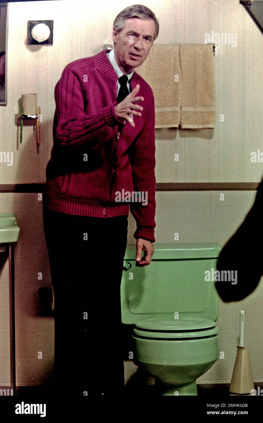 This June 28, 1989 file photo shows Fred Rogers talking about using the ...