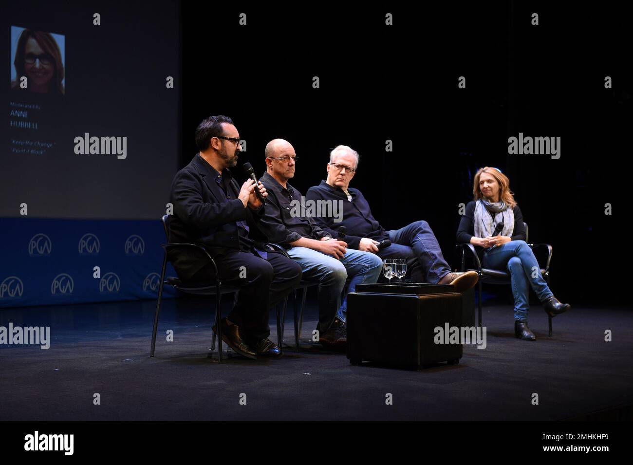 James Mangold, Michael McCusker, Tracy Letts, Anne Hubbell are seen at ...