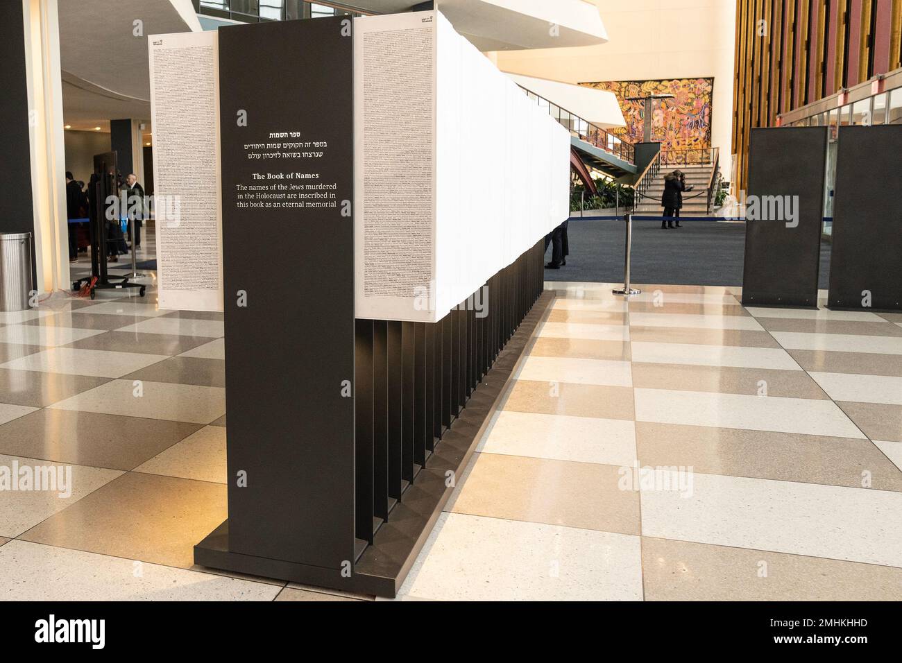 New York, United States. 26th Jan, 2023. Display of The Yad Vashem Book ...