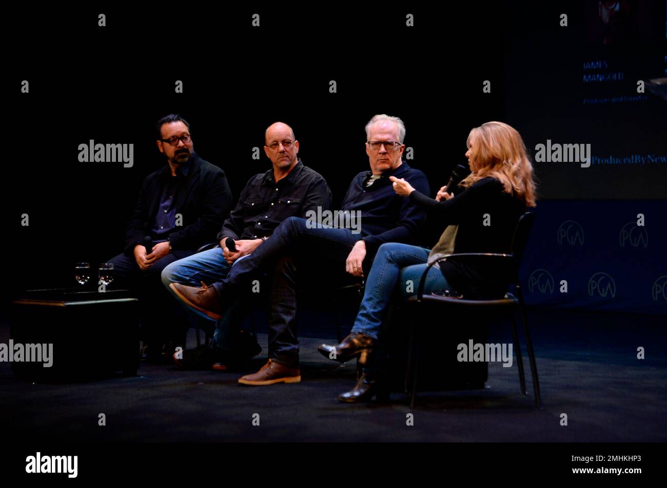 James Mangold, Michael McCusker, Tracy Letts, Anne Hubbell are seen at ...