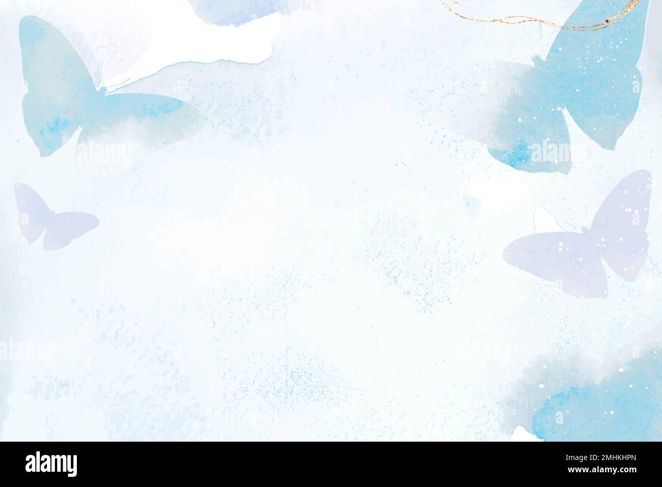 Butterfly background watercolor border vector Stock Vector Image & Art ...