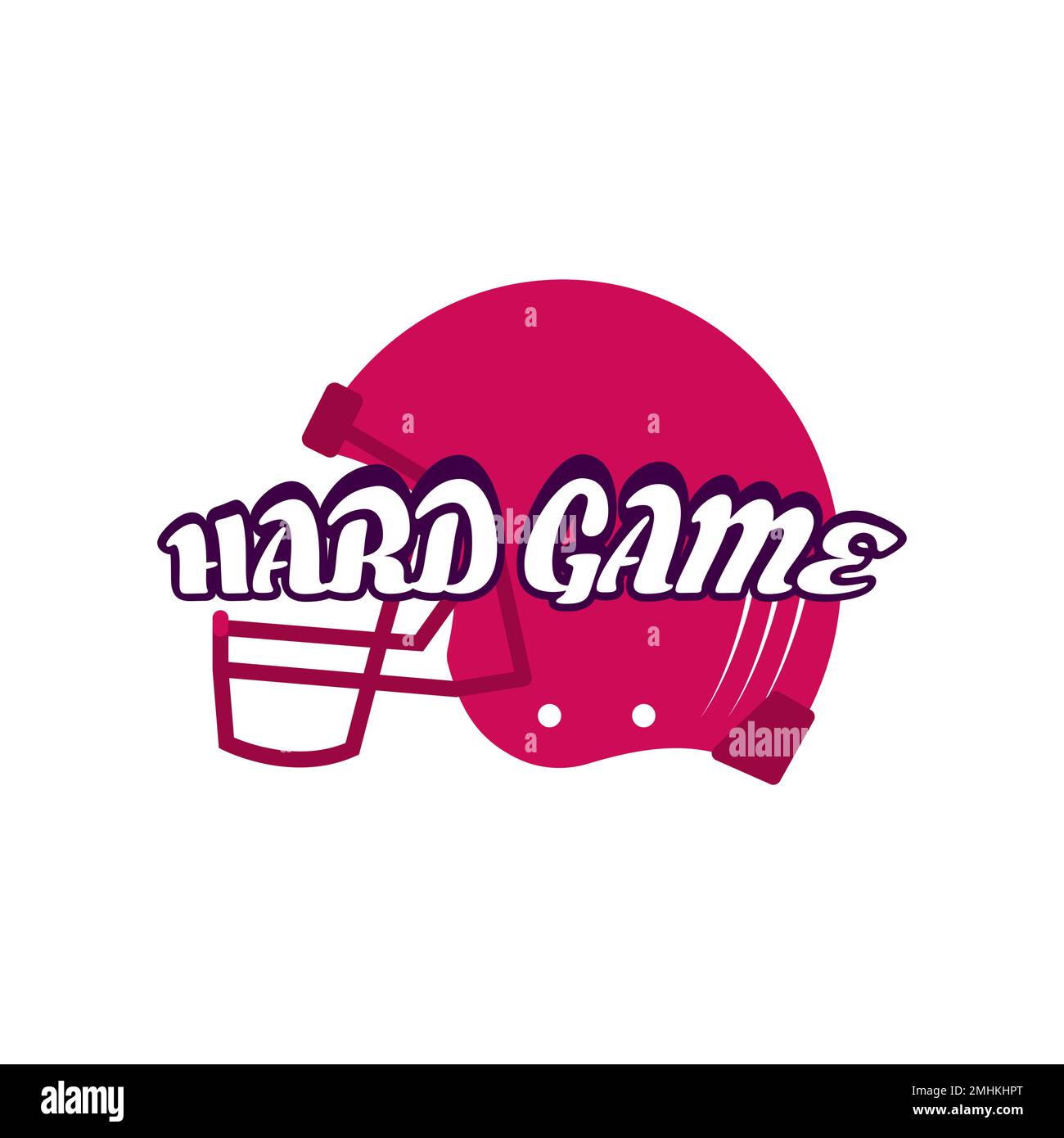 American football logo template-hard game with helmet. Rugby badge ...