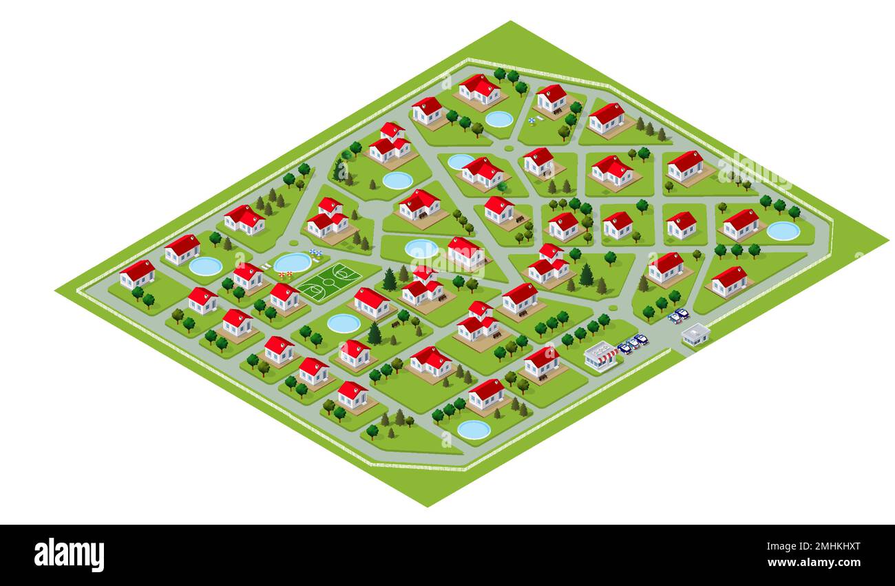 Map of the map of the cottage townhouse bungalow, residential, villa ...