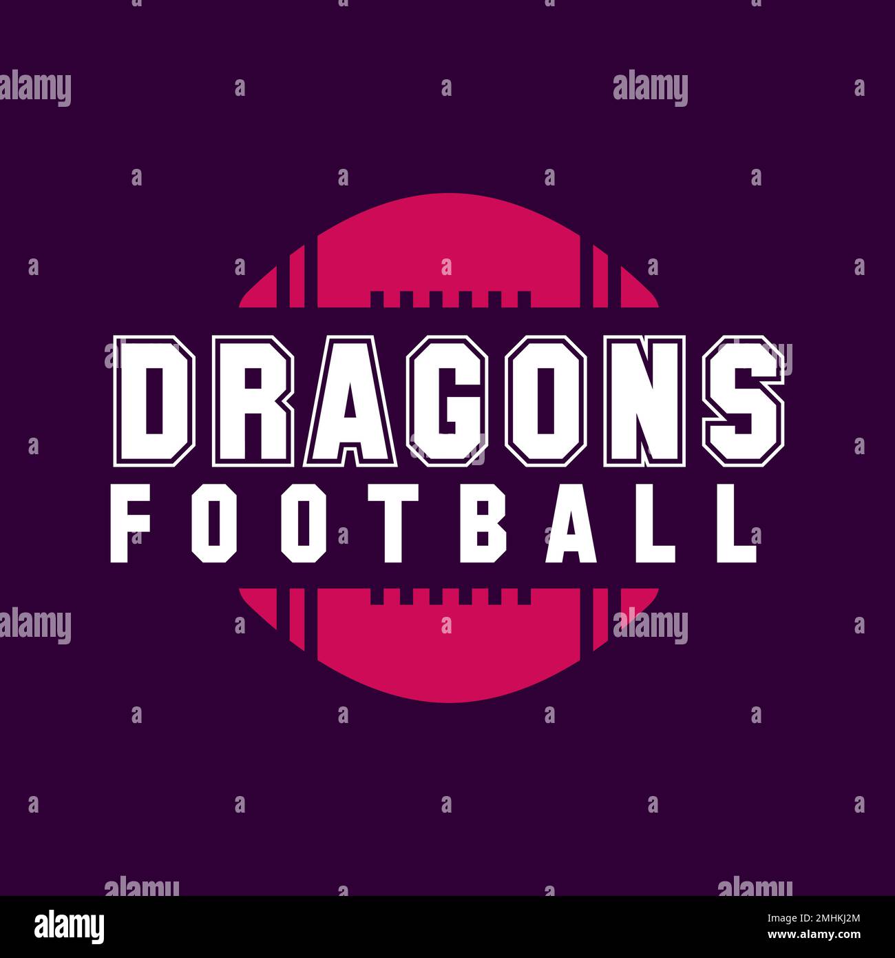 American football logo template-dragon football. Rugby badge graphics ...