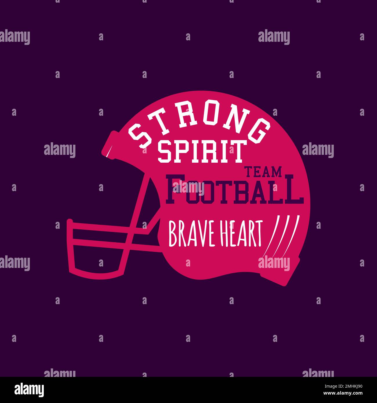 American football logo template-strong spirit. Rugby badge graphics ...
